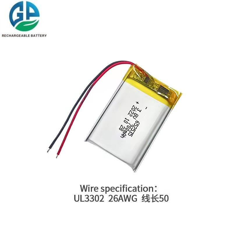 KC IEC62133 High Quality 3.8V 700mah 652535 Lithium Polymer Battery ...