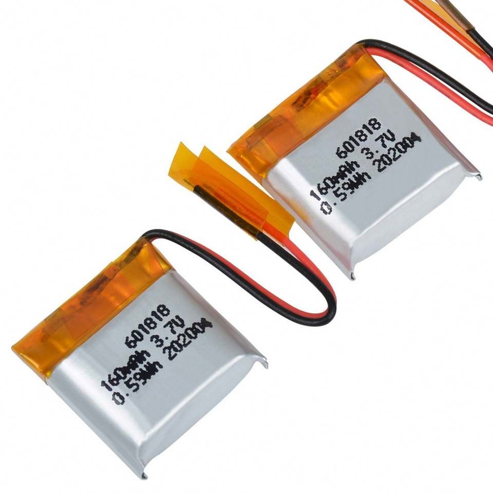 Small Size Li Polymer Rechargeable Battery 601818 3.7V Lipo 160mAh